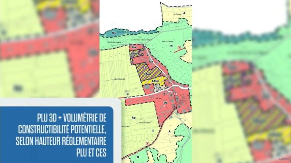 Modélisation en 3D d'un PLU avec ses volumes de constructibilité ...