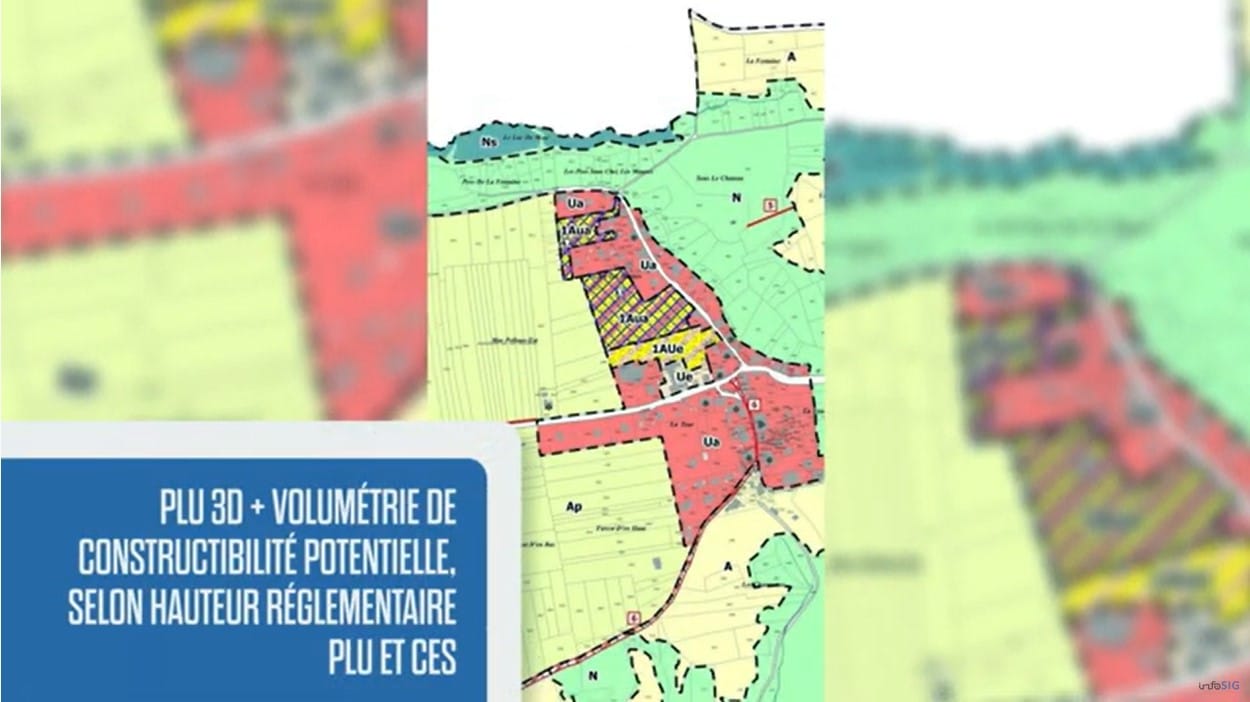 Modélisation en 3D d'un PLU avec ses volumes de constructibilité ...